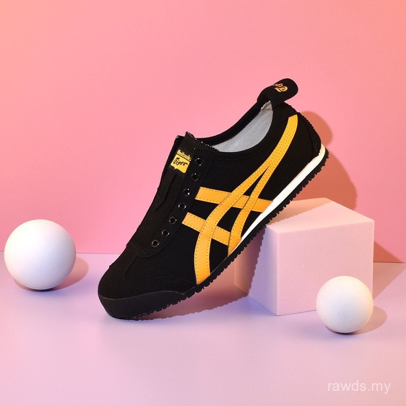 ASICS Tiger Mexico 66 Tiger Asci permukaan kulit kasut larian klasik ...