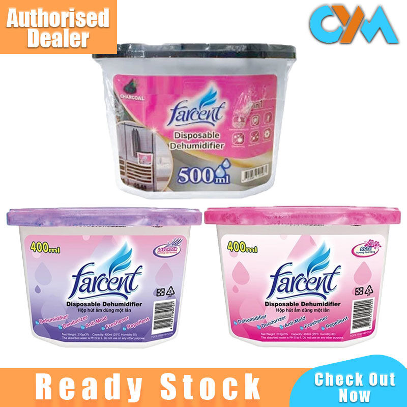 Farcent Dehumidifier Disposable 400ml Rose Lavender Deodorizer Anti ...