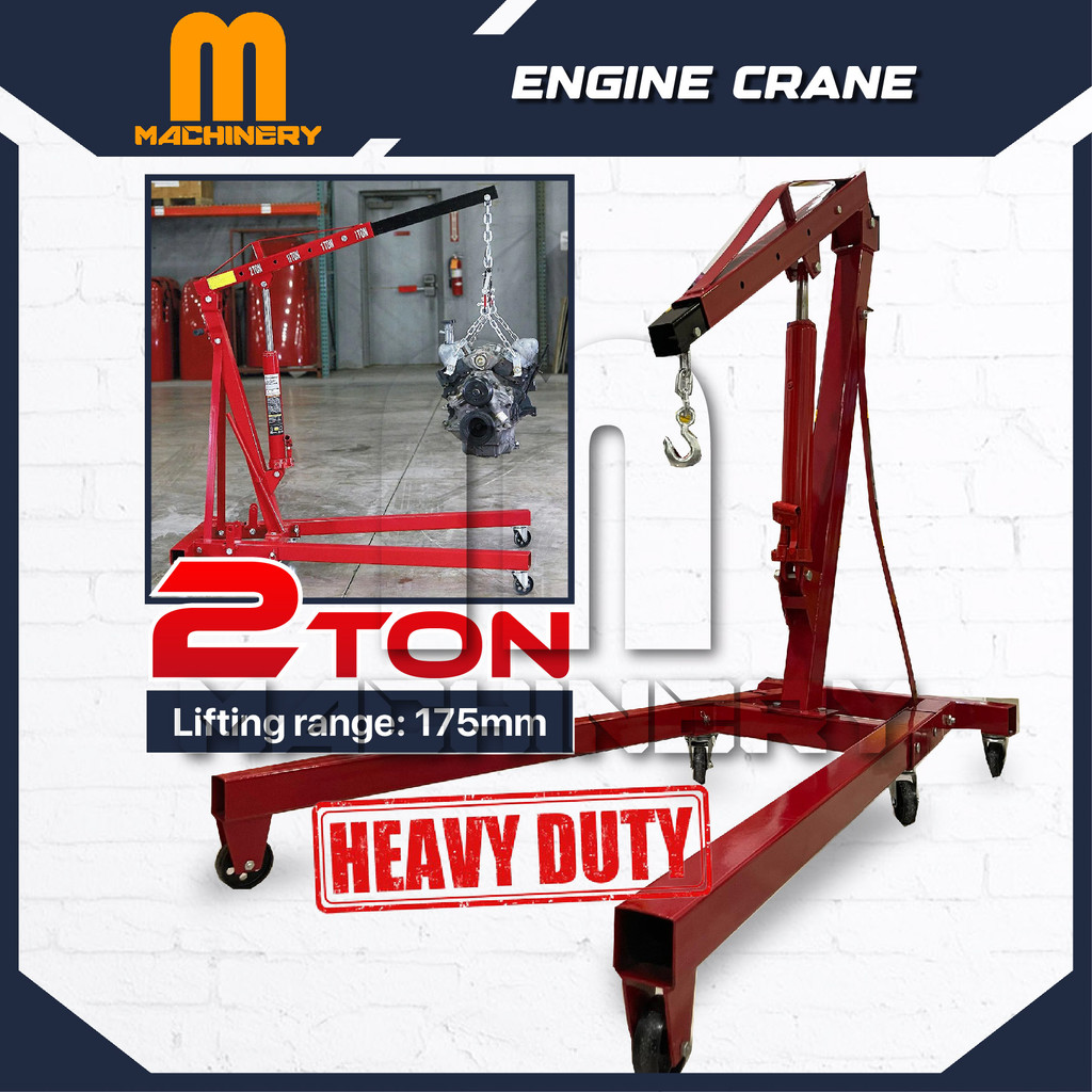 M.Machinery 2 Ton Hydraulic Engine Crane | 85KG Foldable Engine Crane ...