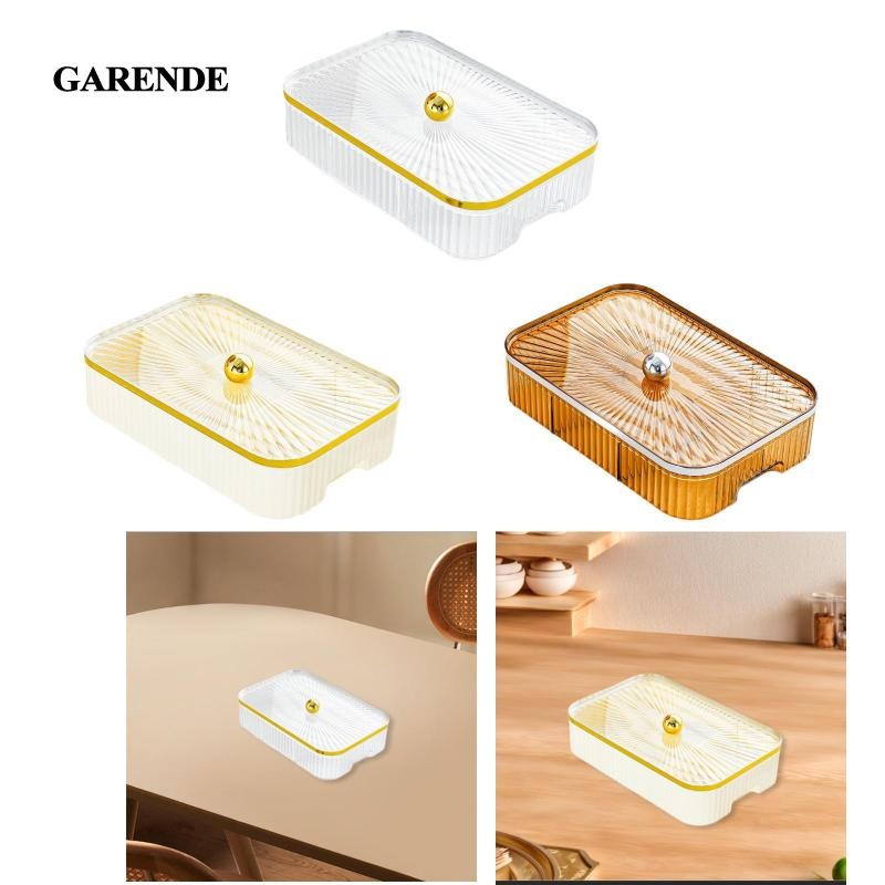 [Garende] Dry Fruit Serving Tray with Lid Divided Snacks Dish for ...