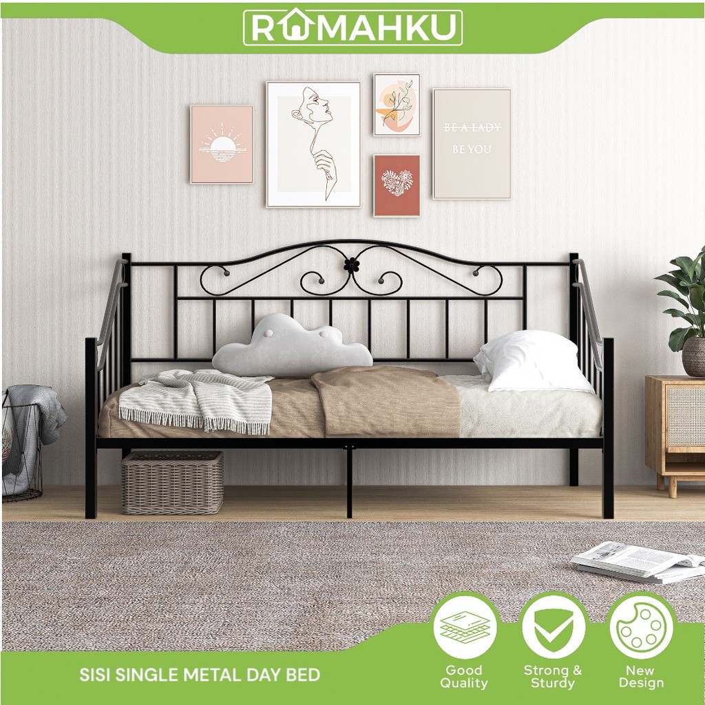 RUMAHKU SISI WHITE/BLACK Modern Design Lovely Daybed/ Katil Siang ...