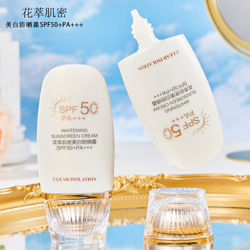 Flower Extract Skin Density Whitening Sunscreen Cream Anti-Ultraviolet ...