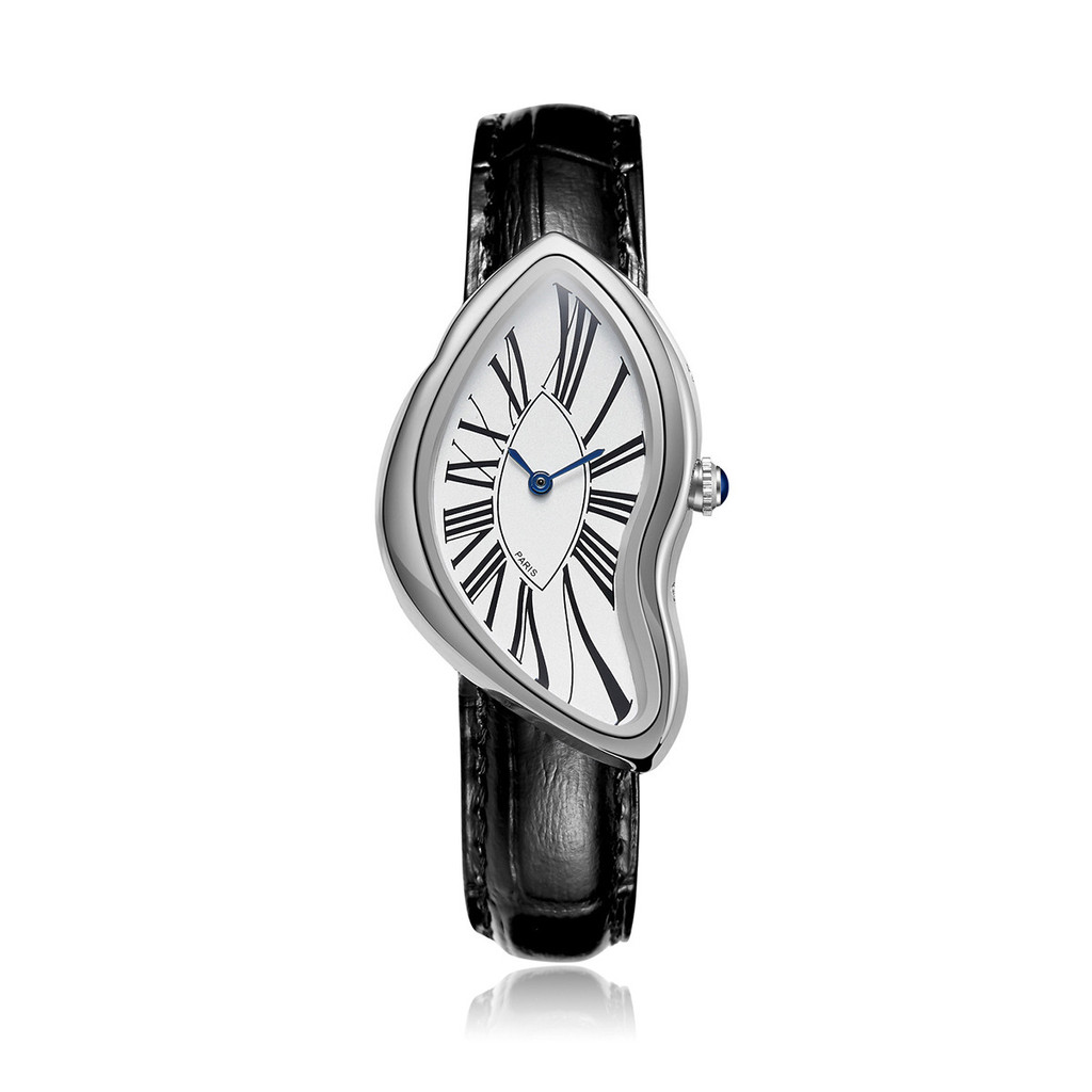 Vintage irregular-shaped male watch Melting and twisting y2k irregular ...