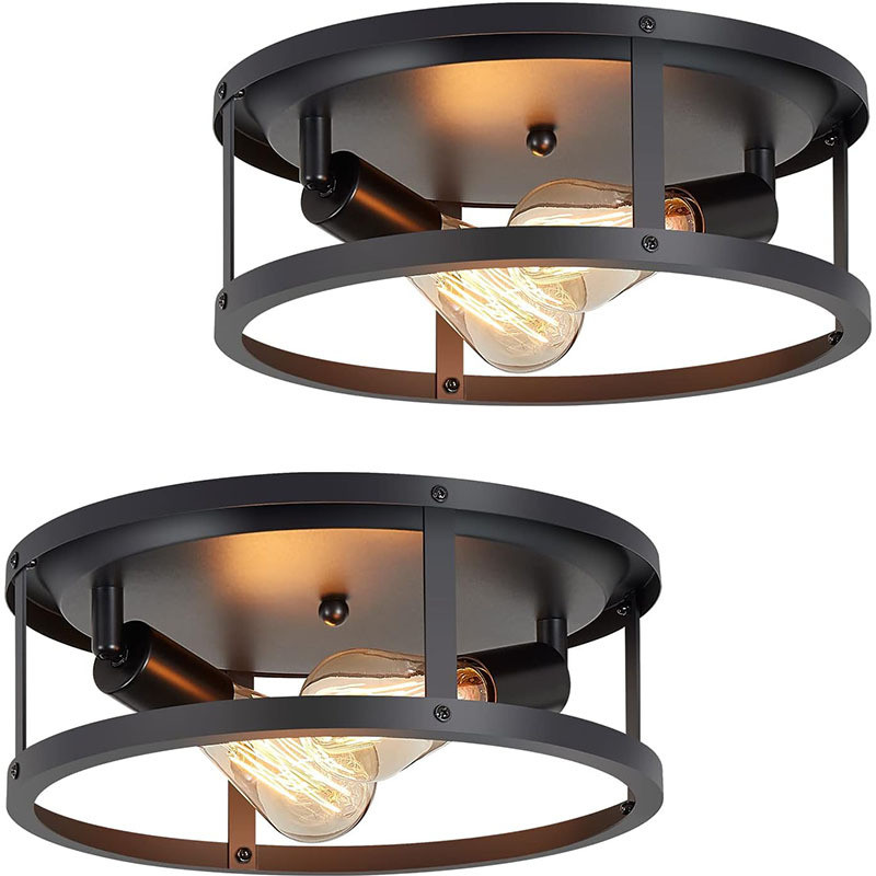 American style wrought iron ceiling light, retro industrial style ...