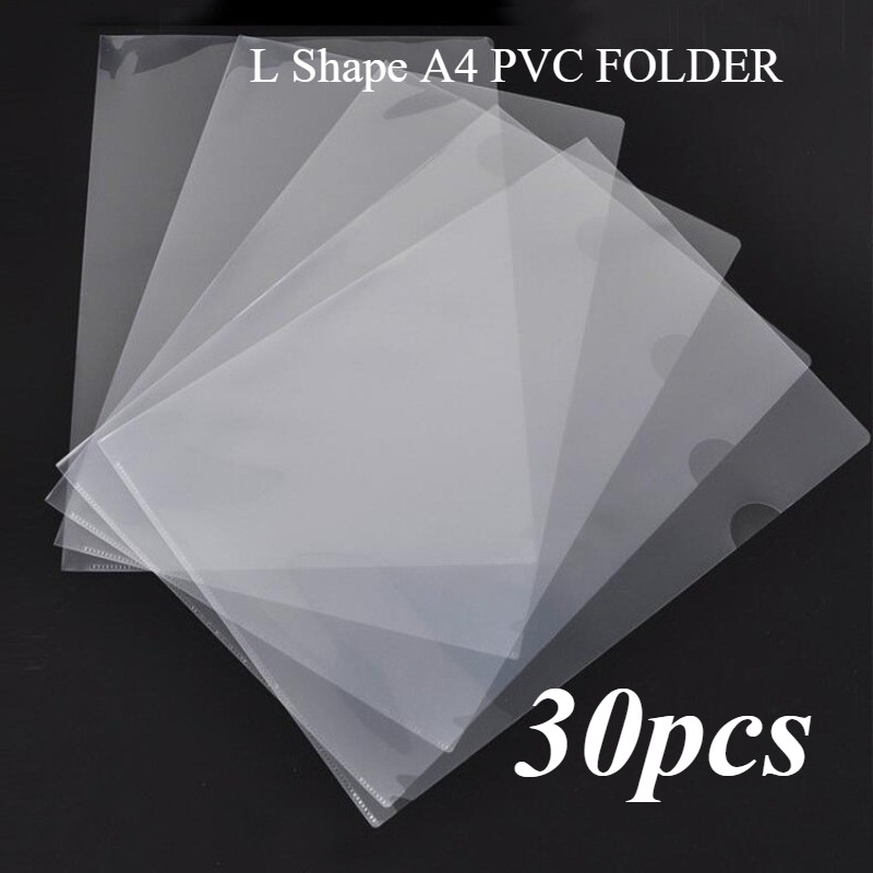 30pcs A4 PP L SHAPE FOLDER (EXTRA THICK)PP L SHAPE FILE A4/L Shape Waterproof Organizer | Shopee ...