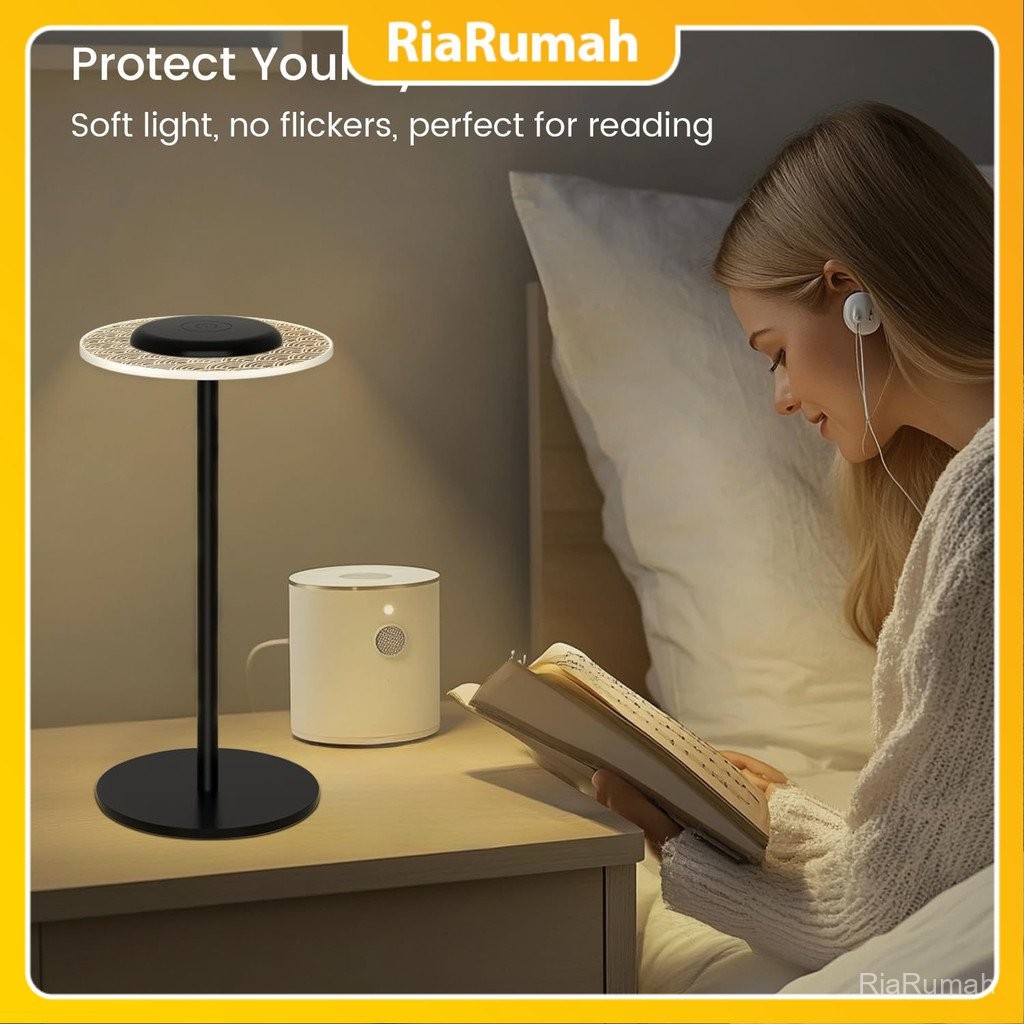 Multi-Color RGB LED Desk Lamp, Rechargeable & Round Design - Perfect ...