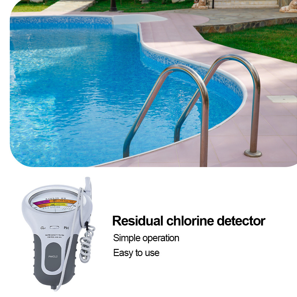 Water Chlorine Tester Professional PH Chlorine Cl2 Level Meter Tester ...