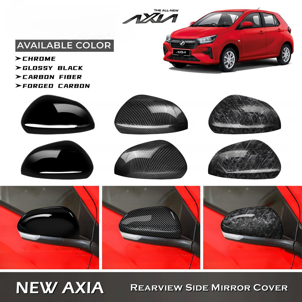 Perodua New Axia 2023-2025/ Myvi 2018-2024 Side Rear View Mirror Cover ...