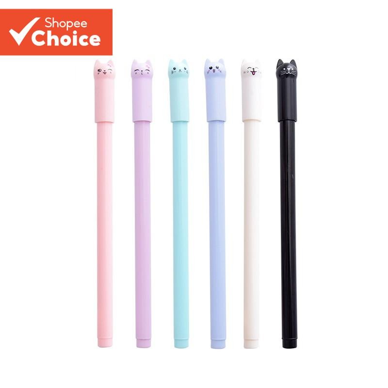 Thunlit Cat Gel Pen 6PCs 0.38mm Creative Cat Gel Pens for Kids and ...