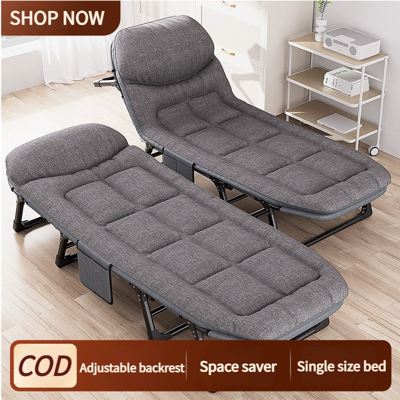 Ultra-Thick Folding Bed with Mattress Adjustable Foldable Bed Ergonomic ...