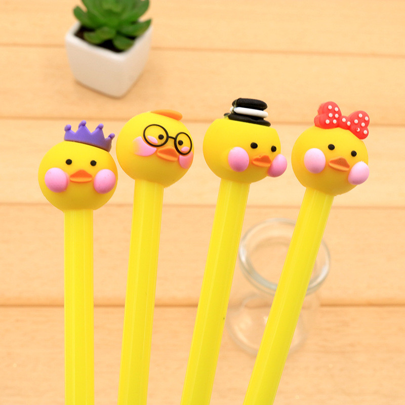 Cartoon cute ugly duck neutral pen black 0.38mm student neutral pen ...