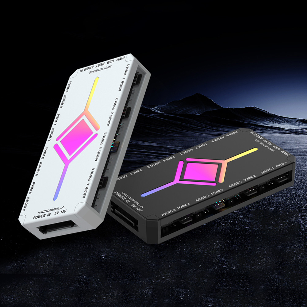 5V 3PIN ARGB 4PIN PWM Hub ARGB Fan Controller SATA Powered ARGB/PWM Hub ...