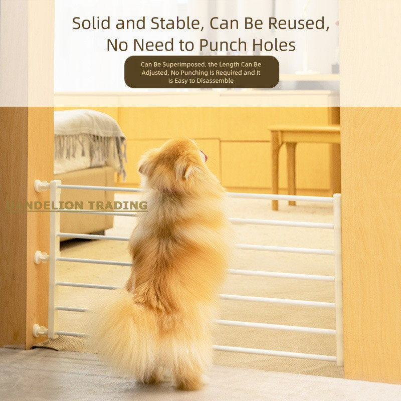 [DANDELION] ]Dog fence gate Household Pet Railing Isolation Door Anti ...