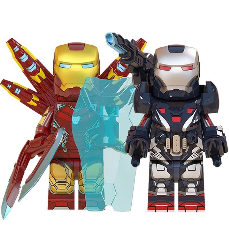 Serasi dengan LEGO Minifigures Blok Bangunan Phantom Ninja Iron Man ...