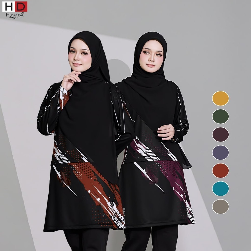 T SHIRT Jersey Muslimah Microfibre Humaira Design The Move | Shopee ...