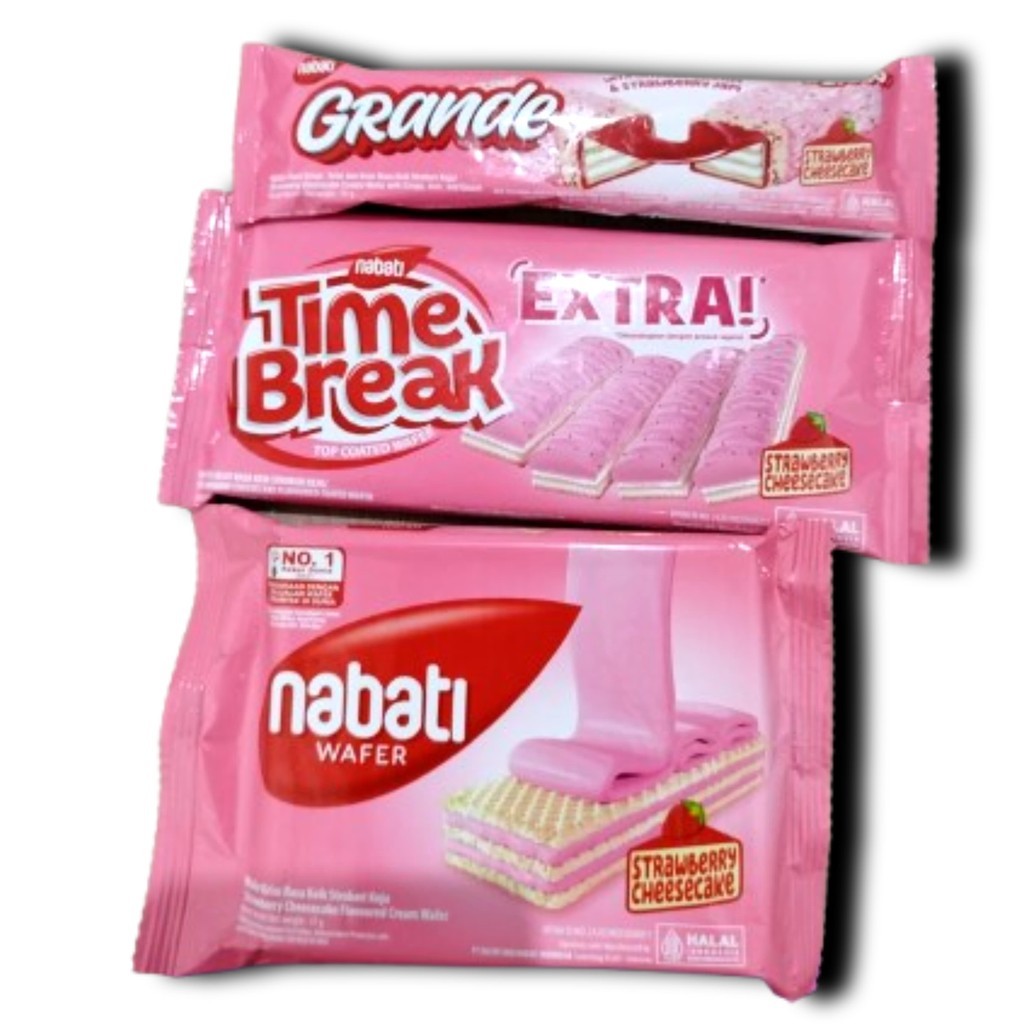 NABATI/TIME BREAK WAFER STAWBERRY CHEESE CAKE | Shopee Malaysia