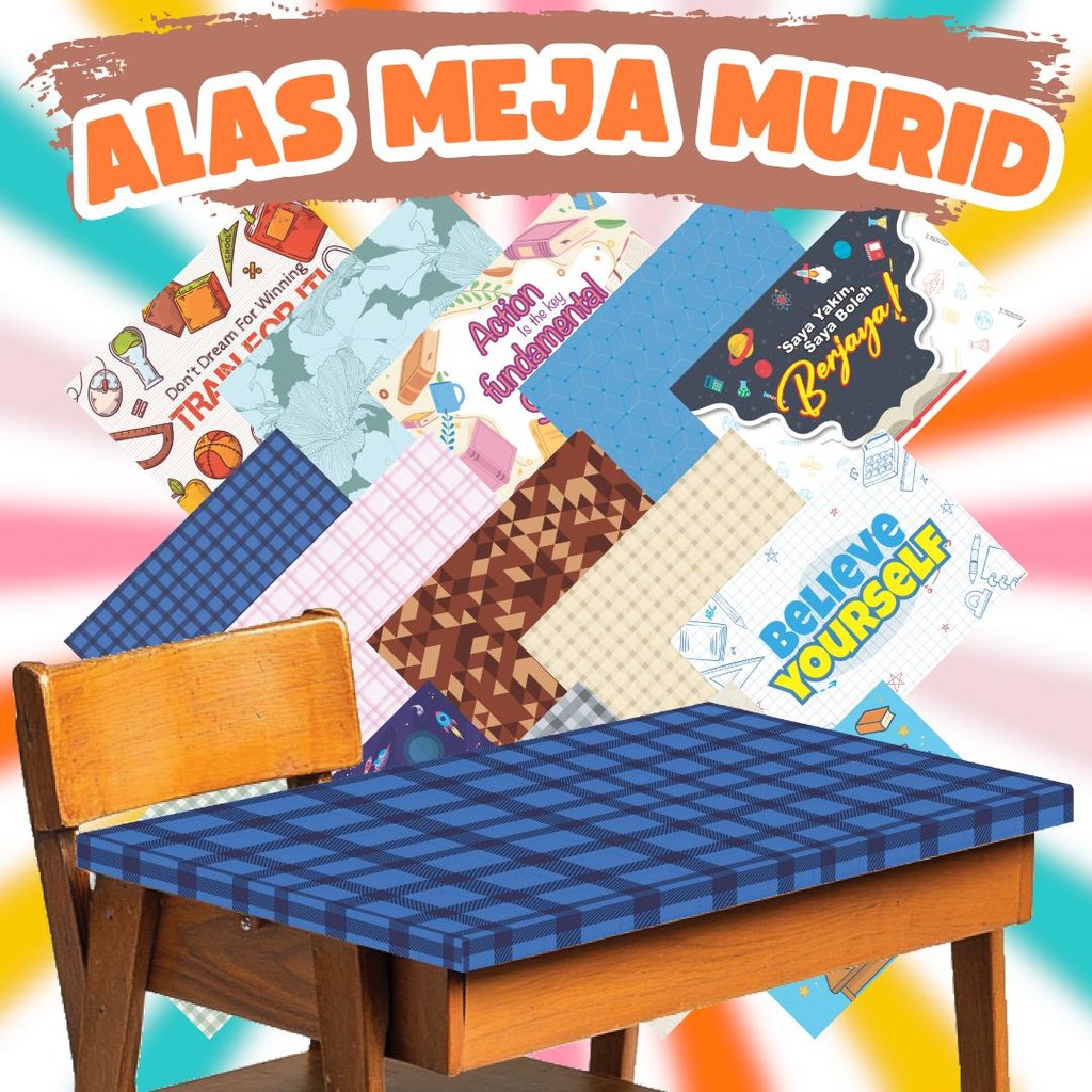 TBF Alas Meja Murid Sekolah Student Table Cloth Pelapik Meja Hiasan ...