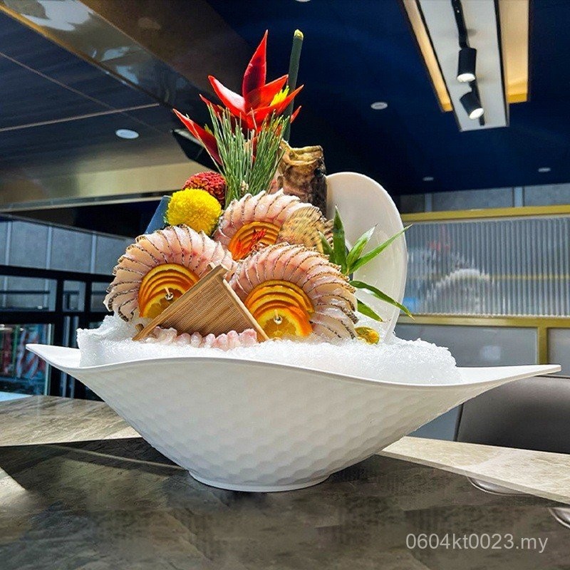 Commercial Platter Buffet Plate Dry Ice Plate Sashimi Melamine Seafood ...