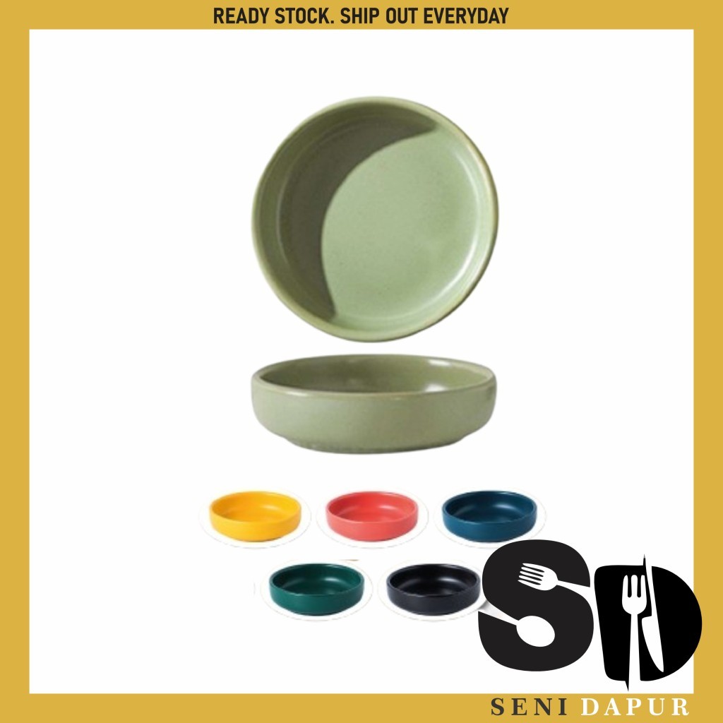 SD Korean Style 100ml Saucer Small Bowl Round Mini Ceramic Dish Plate ...