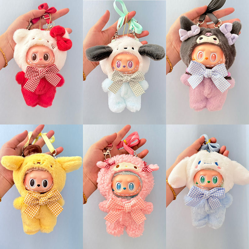 Labubu V1 V2 V3 sanrio Series Outing Bag Clothes Pendant Labubu Baby ...