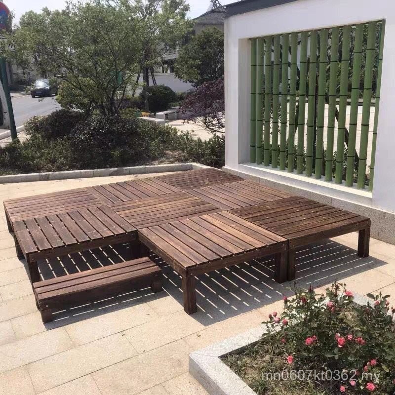 Platform Wooden Floor Solid Wood Platform Garden Tatami Balcony Leisure ...
