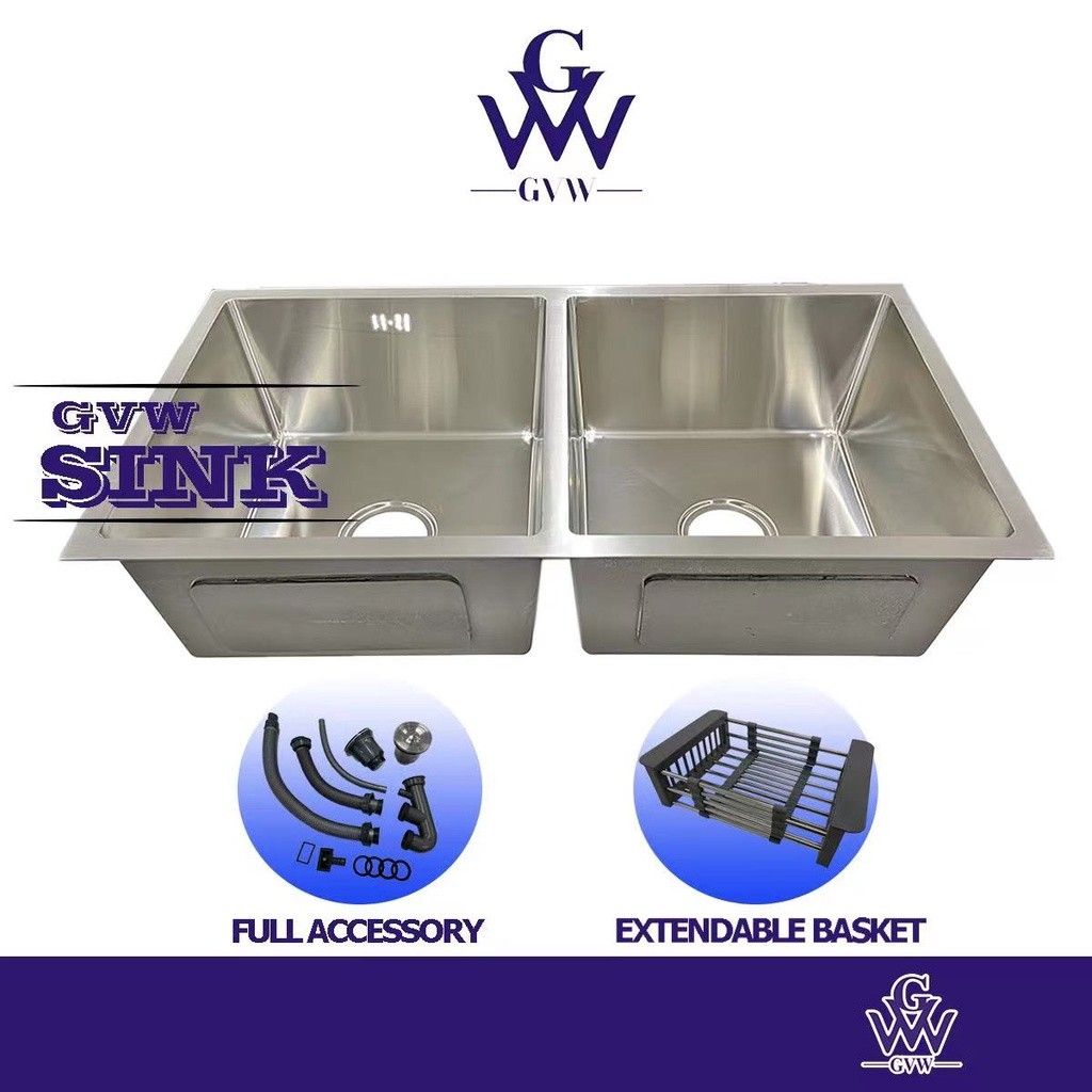 GVW SINK Sinki Dapur Stainless Steel Sinki Stainless Steel Kitchen Sink ...