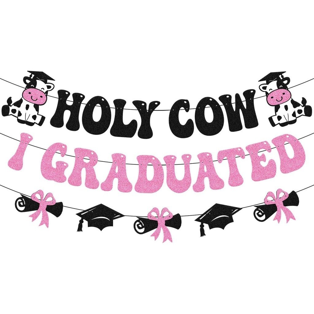 Sepanduk Graduasi Holy Cow I - Hiasan Parti Graduasi Bertemakan Merah ...
