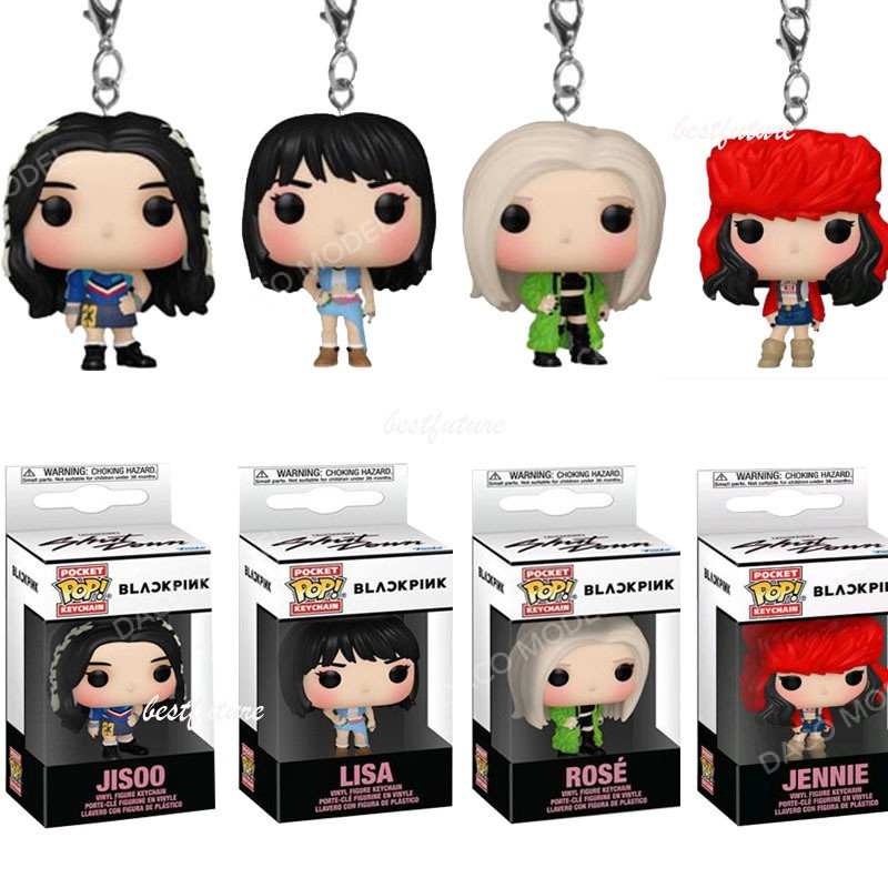 Funko Pop BLACKPINK Keychain Jennie Rose Jisoo Lisa Keyring Pendent ...