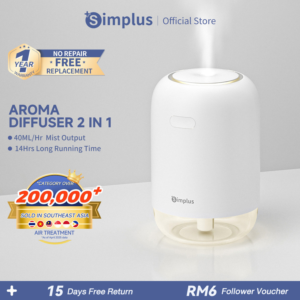 Simplus Humidifier Car Desktop Use Type-C Rechargeable Wireless ...