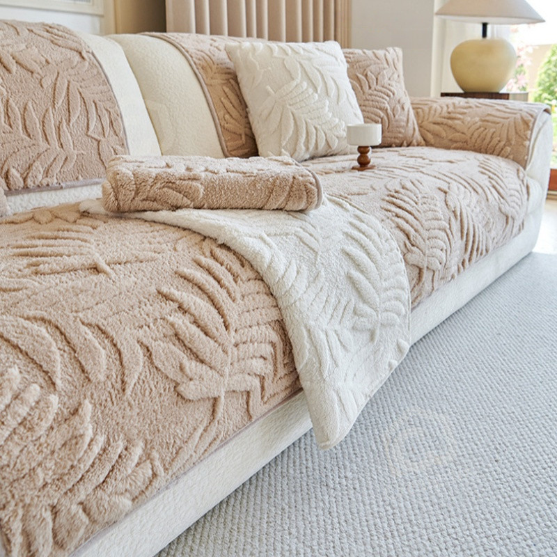 New Thick Plush Cover Sofa Mat Protector Anti Slip Dustproof Alas Sofa ...