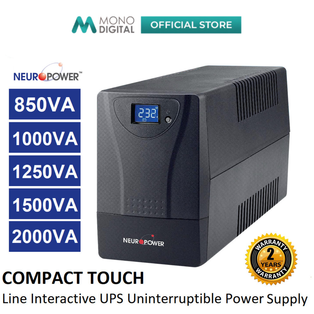 NEUROPOWER AVR COMPACT TOUCH SERIES UPS AVS 850T (850VA), 850T-USB ...