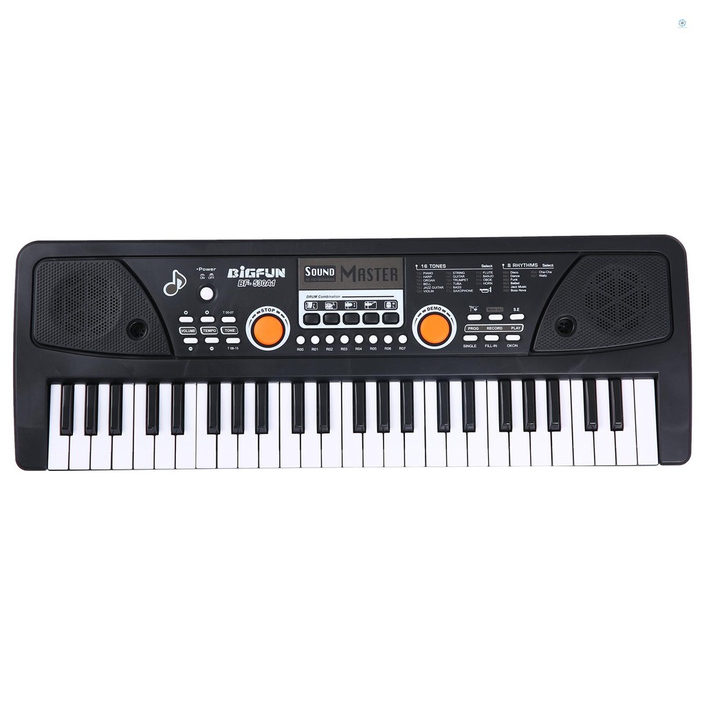 BIGFUN 49 Keys USB Electronic Organ Kids Electric Piano with Microphone ...