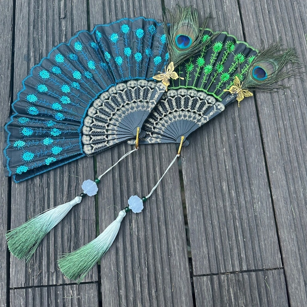 Dance Fan Chinese Ancient Fan Dancing Fan Square Dance Fan Peacock ...