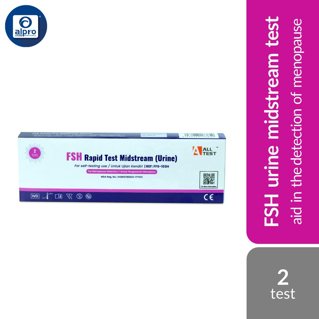 ALLTEST FSH Rapid Test (Midstream/ Dipstick/ Cassette) Urine 2s | Aid ...