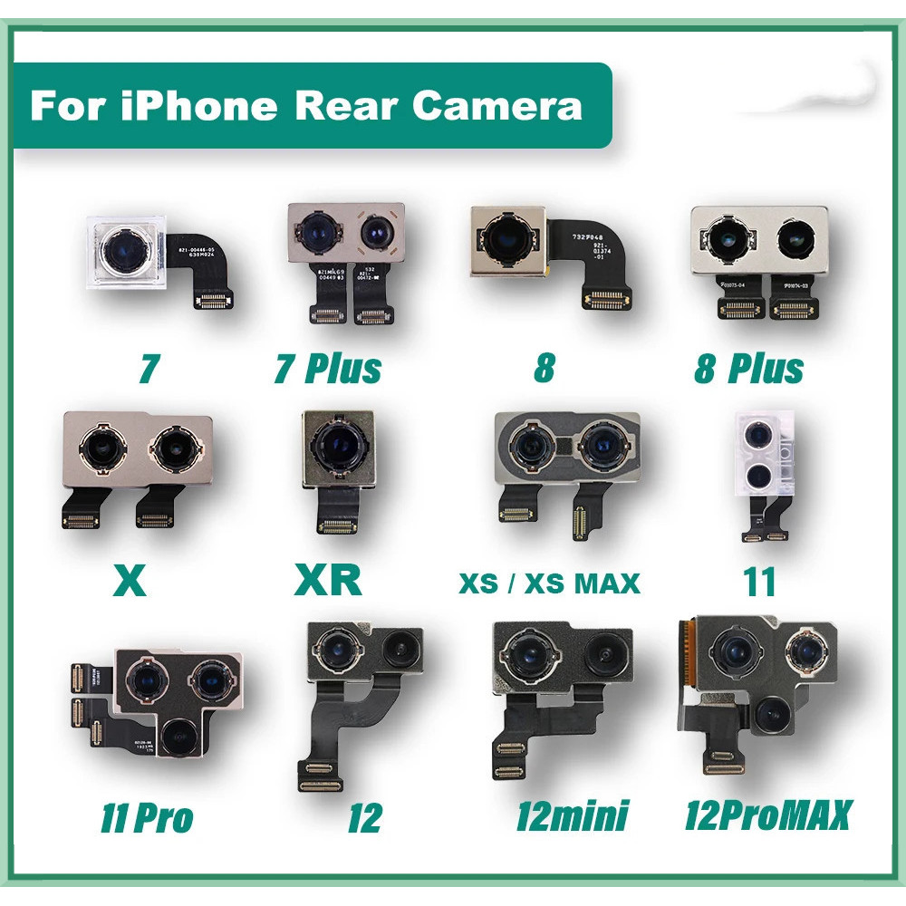 Rear camera for iPhone 7 7plus 8 8plus rear camera main lens flex cable for iPhone X XR xsmax 11 ...