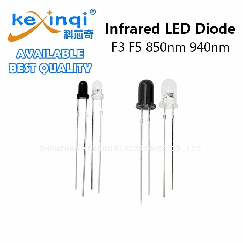 (10pcs) F3 F5 3mm 5mm Infrared LED Diode Infrared Emitter and IR ...