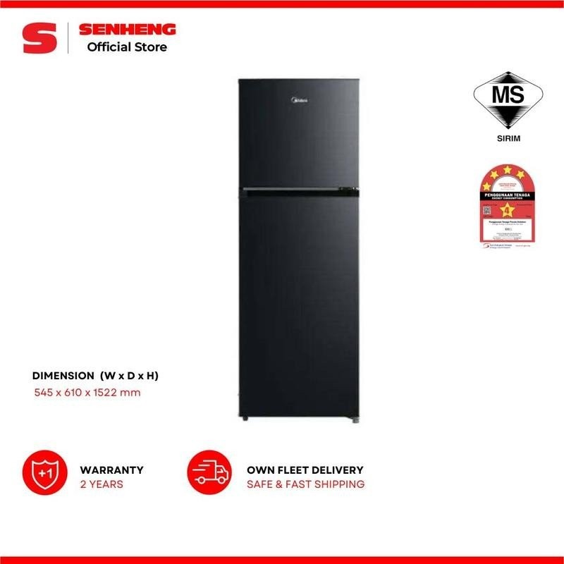 Midea 280L 2 Door Fridge / Refrigerator MID-MDRT345MTB30 WICI | Shopee ...