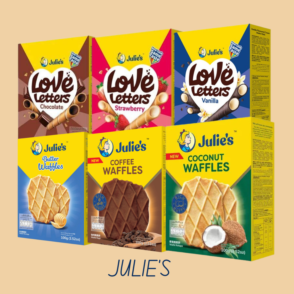 JULIE'S LOVE LETTERS 50G ( Chocolate / Vanilla / Butter Waffles ...