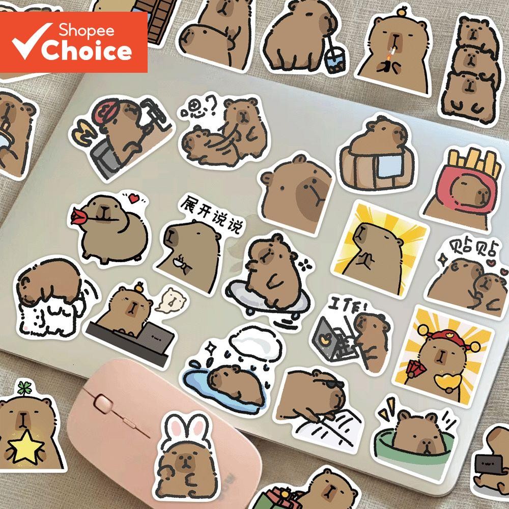 62Pcs Cartoon cute capybara capybara sticker Dolphin Door Notebook ...