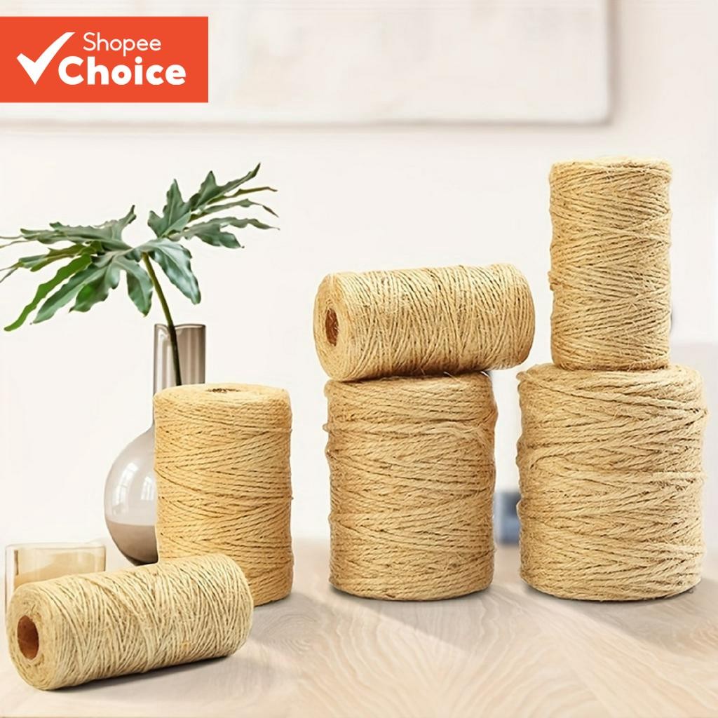 1Mm-3.8Mm Jute Rope Hand-Woven Decorative Natural Color Decorative Hemp ...