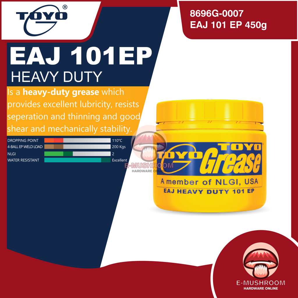 TOYO-G EAJ101 EP Calcium Heavy Duty Ep 2 Grease 450gm - 8696G-0007 ...