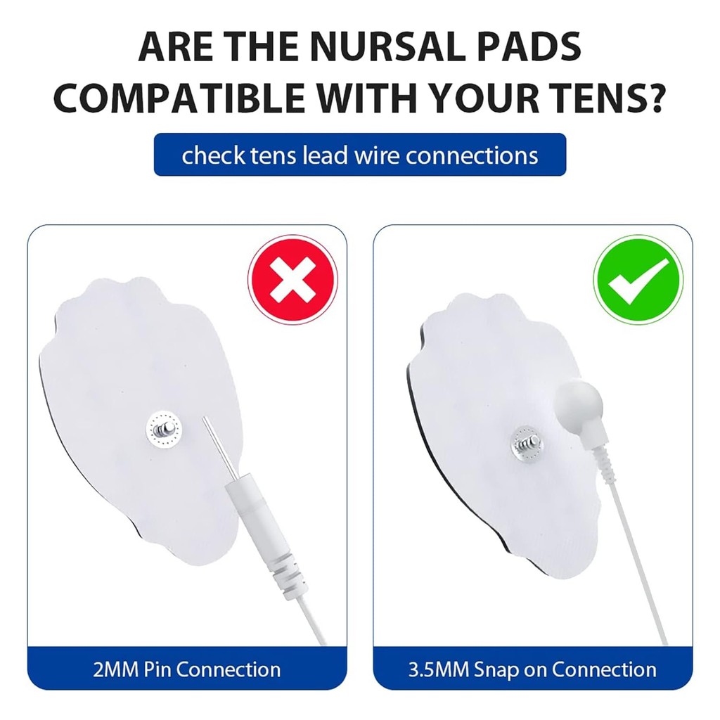 Pad Penggantian Unit TENS/EMS NURSAL 20 Pek Tampalan Elektrod Snap 3 ...