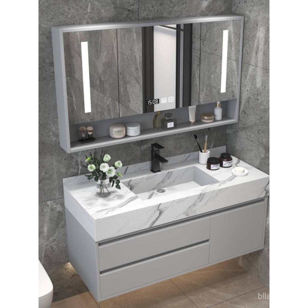 Modern Minimalist Light Luxury Slate Integrated Bathroom Cabinet ...