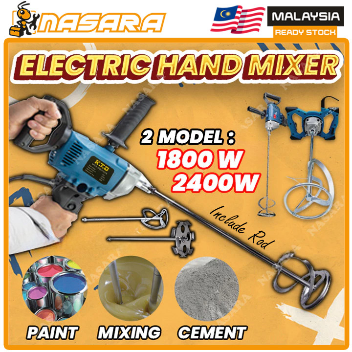 Nasara KTO Electric Paint Mixer Blender Tools Hand Paint Mixer Cement ...