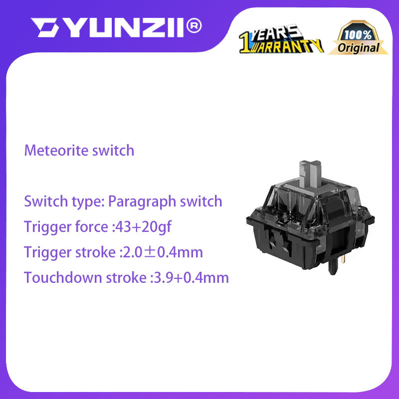 Yunzii meteorite segment switch, hot-swappable spring clip sound strong ...