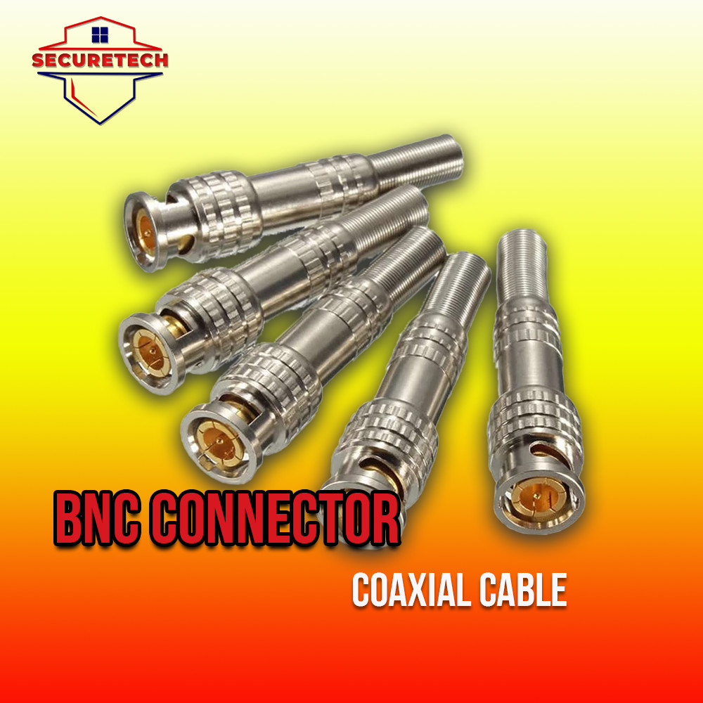 CCTV BNC Spring Connector (Male) Screw Type To Coaxial Cable RG59 Cable ...