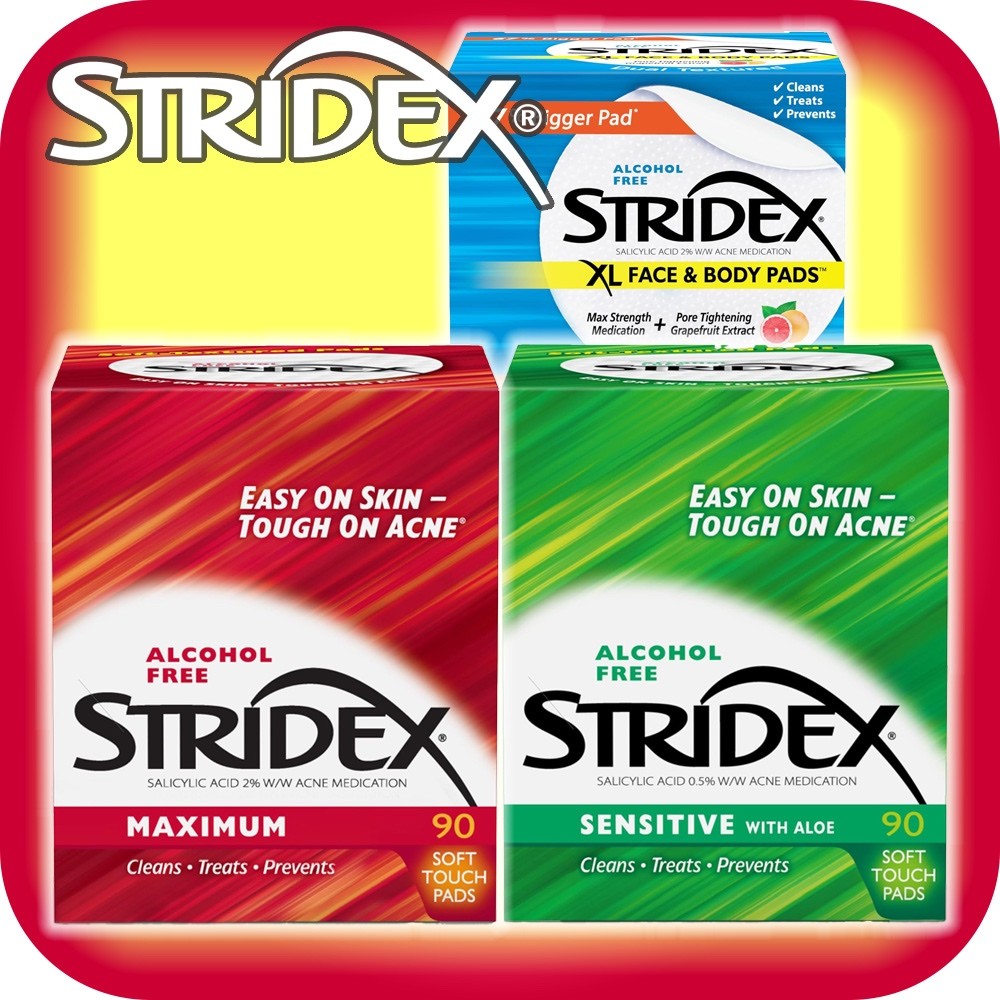 Original STRIDEX Daily Care Acne Pads with Salicylic Acid, Sensitive ...