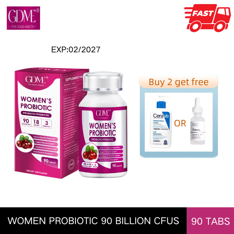 [Original] GDME WOMEN'S PROBIOTIC 90 BILLION CFUs With Cranberry 90 ...