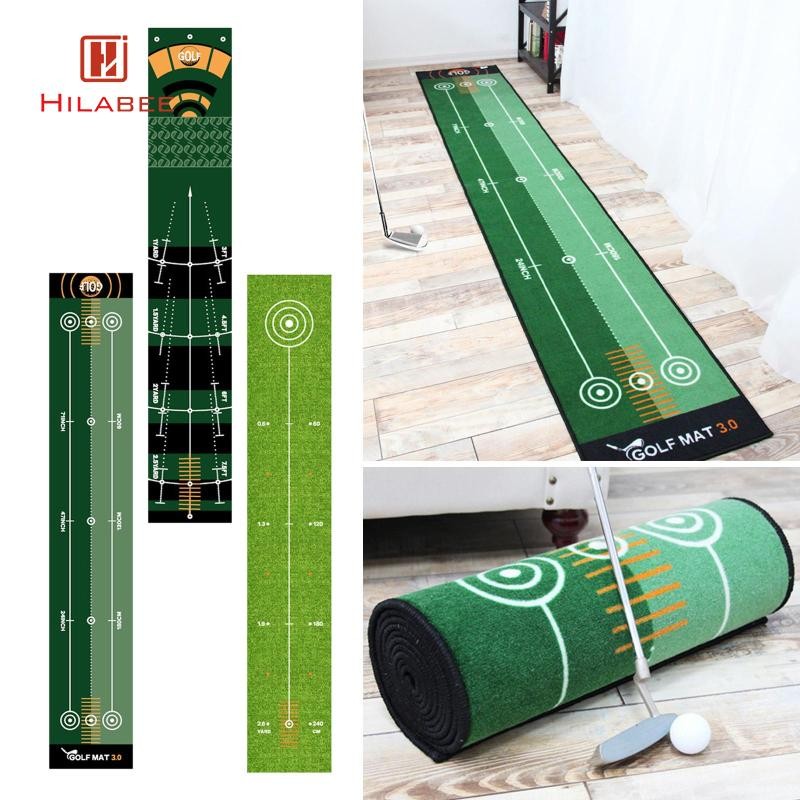 HILABEE Indoor Golf Putting Mat Golf Practice Mat Turf Blanket Carpet ...