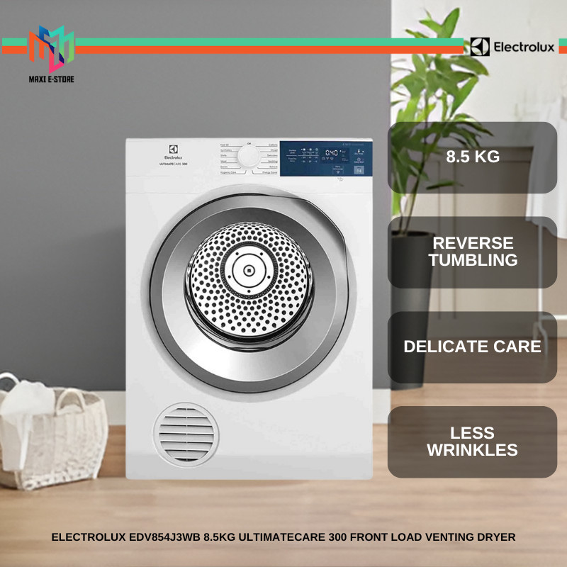 Electrolux EDV854J3WB 8.5kg UltimateCare 300 Front Load Venting Dryer ...